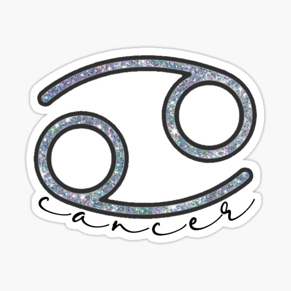 "cancer sticker— zodiac sign (sparkly)" Sticker by annagcrow | Redbubble