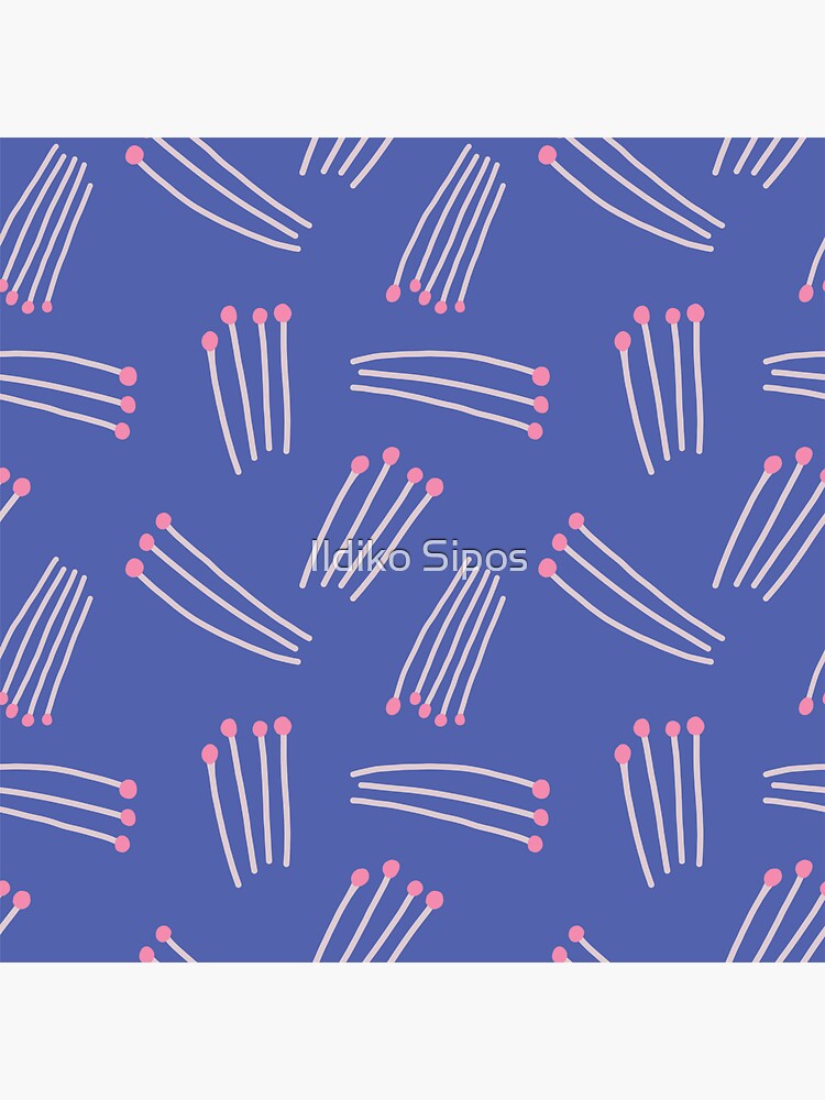 "Abstract Pine Tree Needles Pattern on Blue" Sticker for Sale by ...