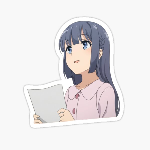 "Shoko Makinohara - Holding Paper" Sticker for Sale by migdrum | Redbubble