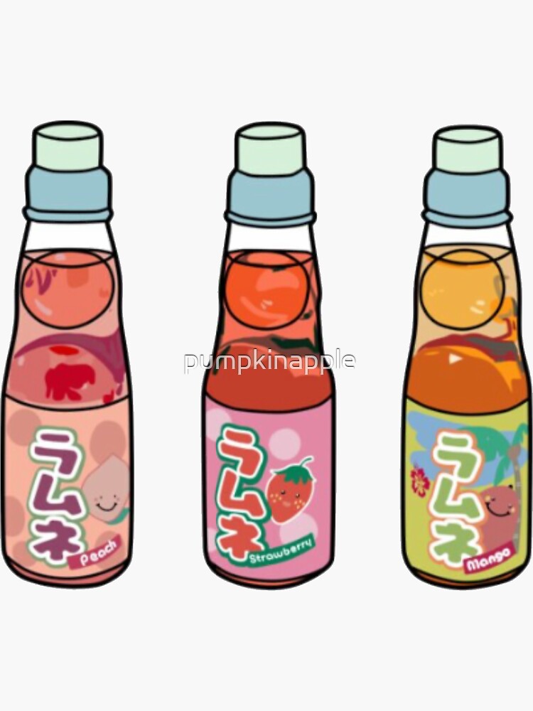 "Ramune Drinks" Sticker for Sale by pumpkinapple | Redbubble
