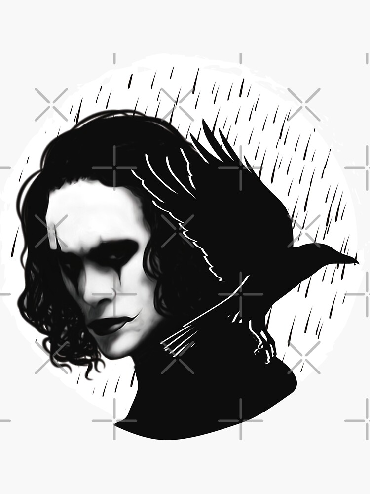 "The Crow" Sticker for Sale by Geraart | Redbubble