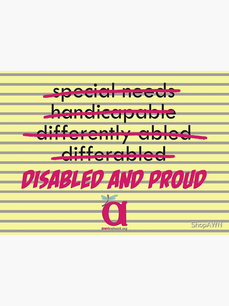"Disabled and Proud" Sticker for Sale by ShopAWN | Redbubble
