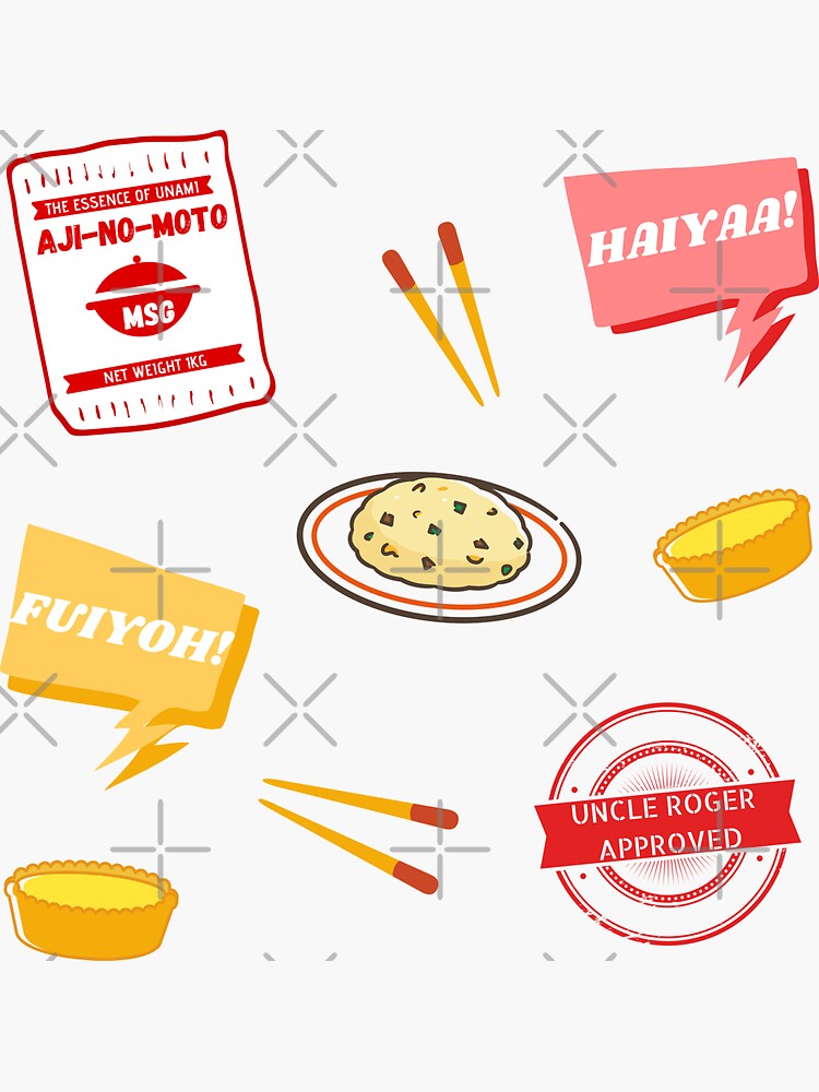 "Uncle Roger Sticker Pack/Pattern #2" Sticker for Sale by memesbabe ...