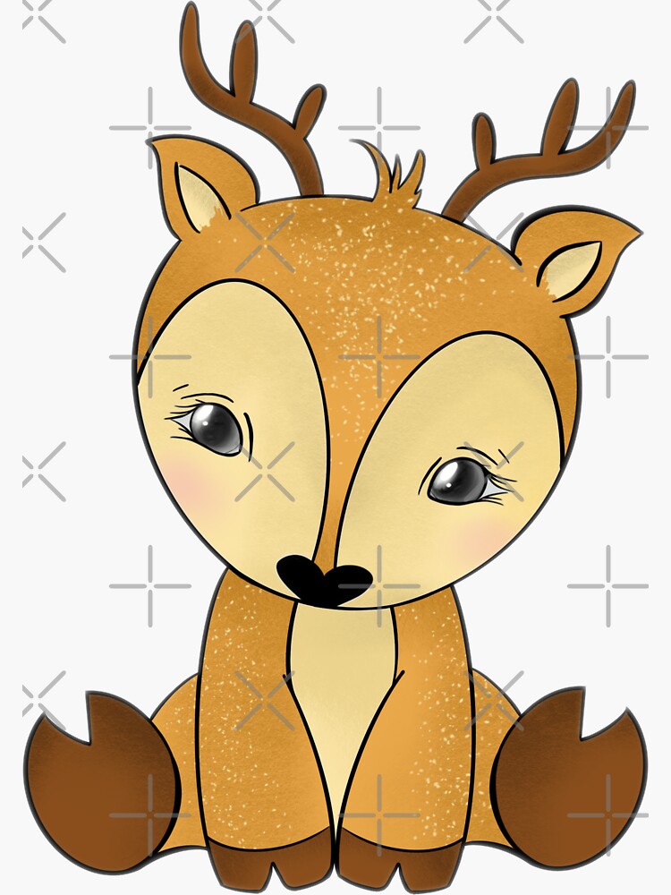 "Baby Deer" Sticker for Sale by DesertDawn | Redbubble