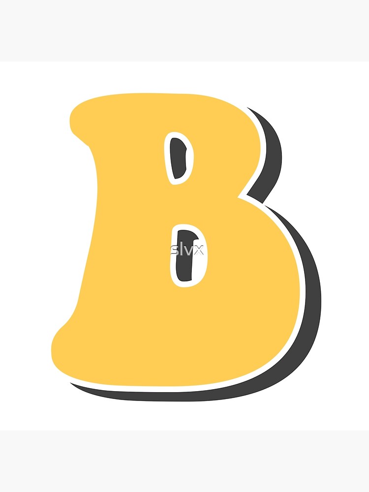 "Yellow letter B" Poster by slvx | Redbubble