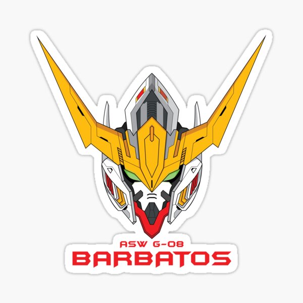 "ASW G-08 Barbatos Head" Sticker for Sale by Minami14R | Redbubble