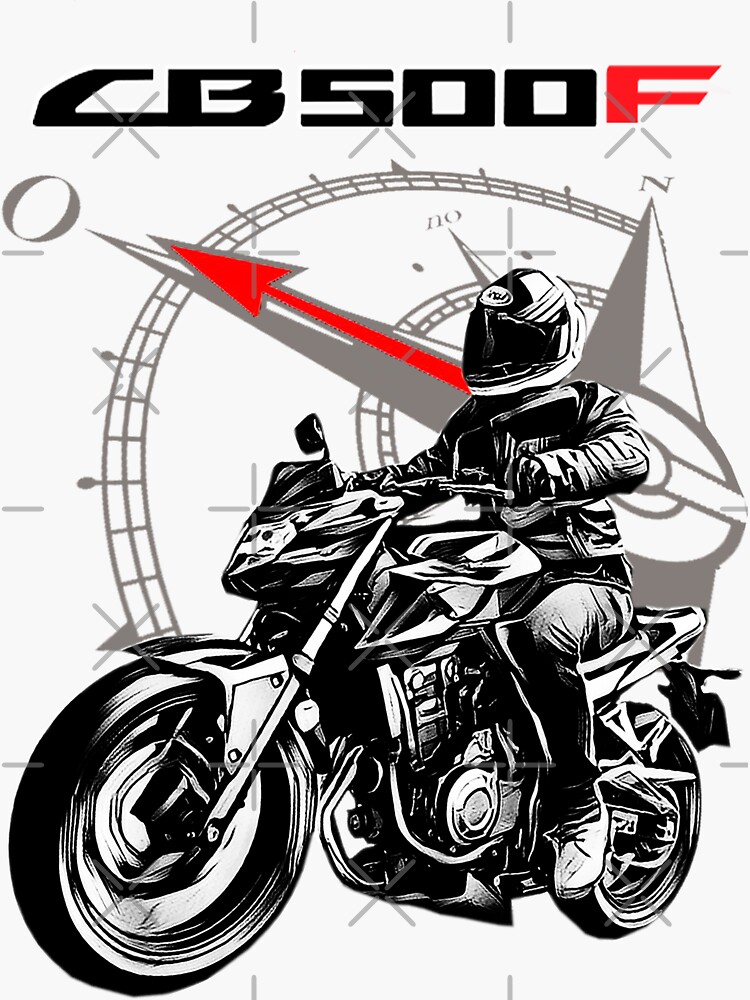 "Honda CB500F" Sticker for Sale by Evomotoarte | Redbubble