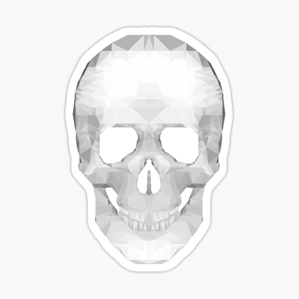 "SKULL Low Poly Triangle Design" Sticker for Sale by waterfall-art ...