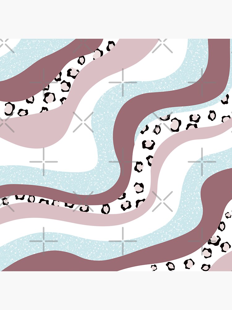 "Aesthetic waves blue and chocolate brown" Sticker for Sale by ...