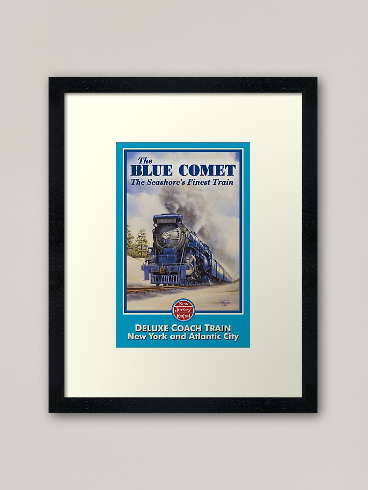 "The Blue Comet Poster" Framed Art Print for Sale by kranefeldink ...