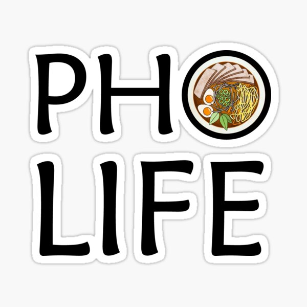 "'Pho Life' Letter Drawing" Sticker by Screenprint | Redbubble