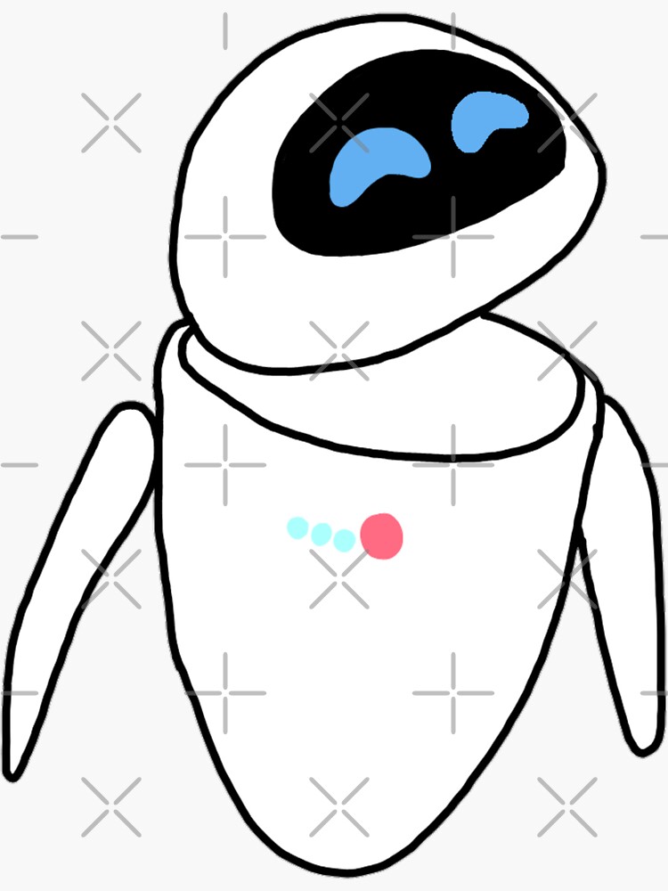 "Eve - Wall-E" Sticker by RyallDesign | Redbubble