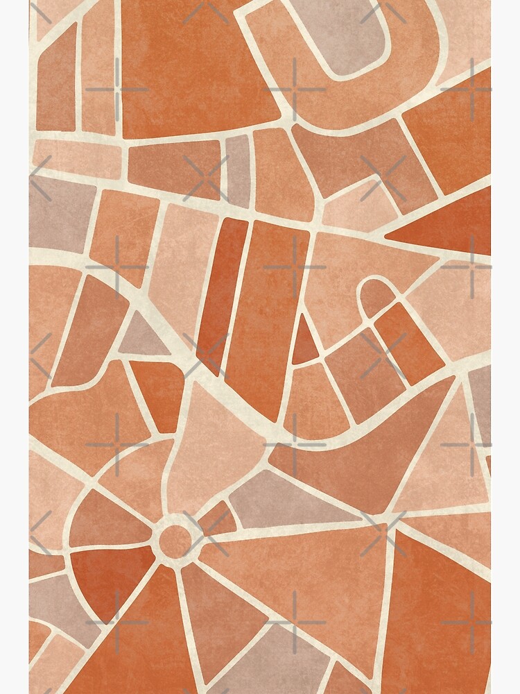 "Abstract warm shapes" Poster for Sale by Miss-Belle | Redbubble