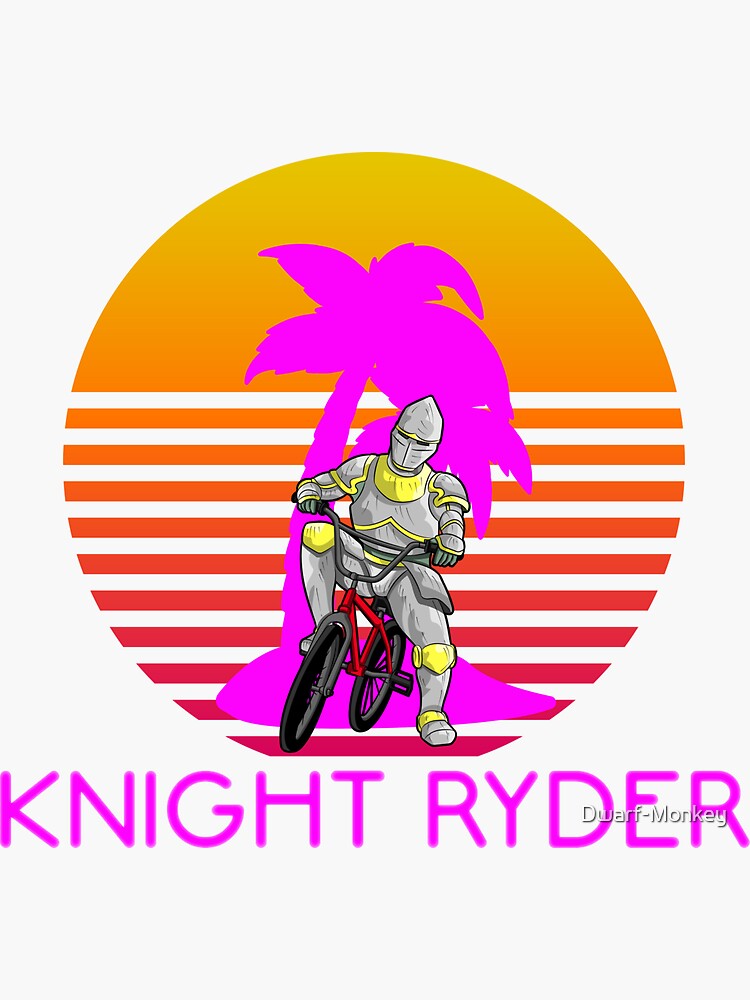 "KNIGHT RYDER " Sticker for Sale by Dwarf-Monkey | Redbubble