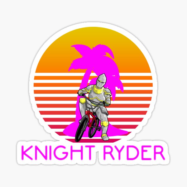 "KNIGHT RYDER " Sticker for Sale by Dwarf-Monkey | Redbubble