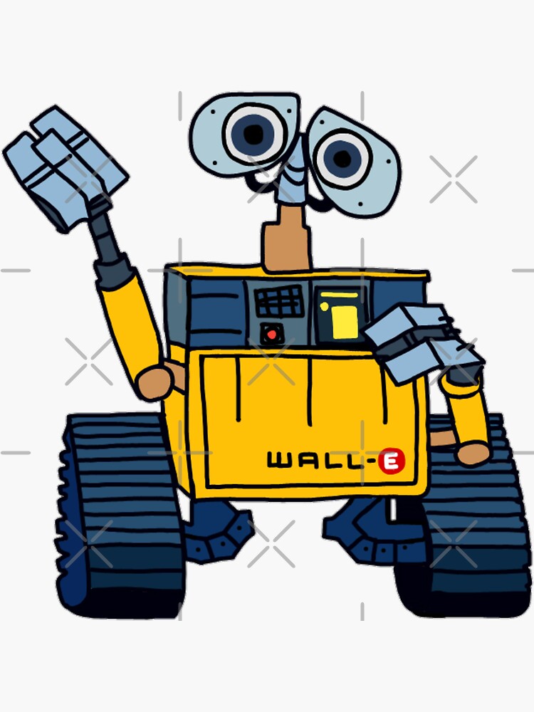 "Wall-E" Sticker for Sale by RyallDesign | Redbubble