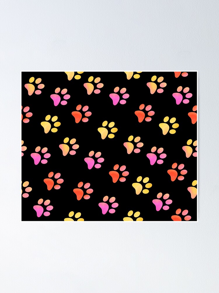 "Sunset Paw Prints V2" Poster for Sale by FaithAndForest | Redbubble