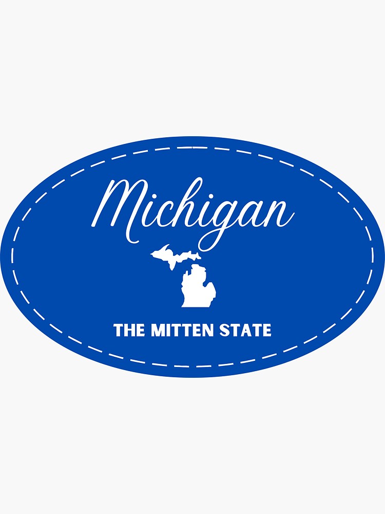 "Michigan The Mitten State" Sticker for Sale by ml-77pro | Redbubble