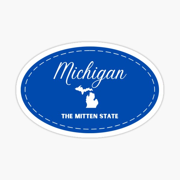 "Michigan The Mitten State" Sticker for Sale by ml-77pro | Redbubble