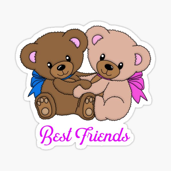 "Best Friends Bear Design" Sticker for Sale by DuyguK | Redbubble