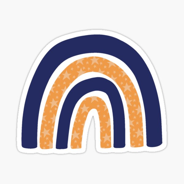 "navy blue and orange star rainbow" Sticker for Sale by Annakgregory ...