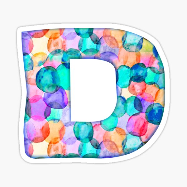 "Letter D" Sticker for Sale by Paoanne | Redbubble