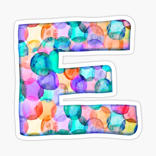"Letter E" Sticker for Sale by Paoanne | Redbubble