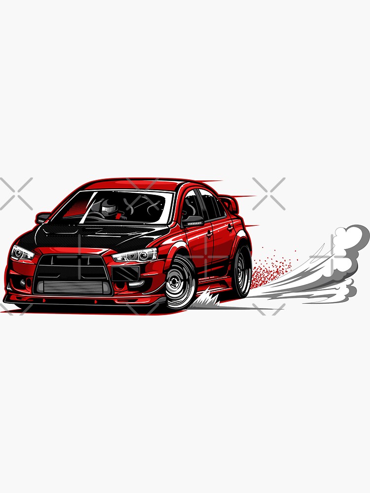"Mitsubishi Lancer Evolution 10 X" Sticker for Sale by Aliaksandr ...