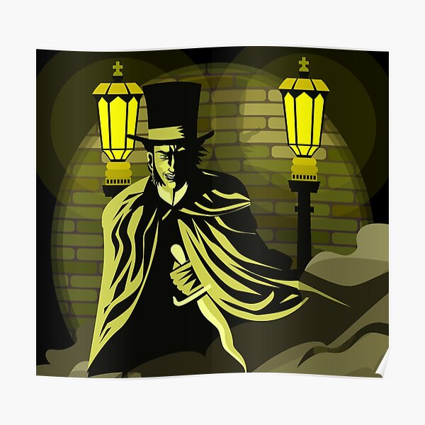 Poster « Jack la faucheuse dans la ruelle avec un couteau », par ...