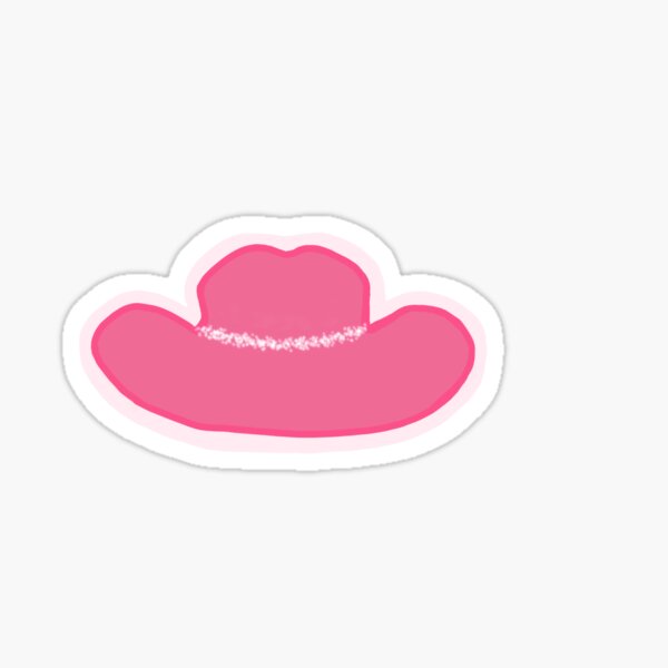 "pink cowboy hat " Sticker for Sale by sappirsstickers | Redbubble