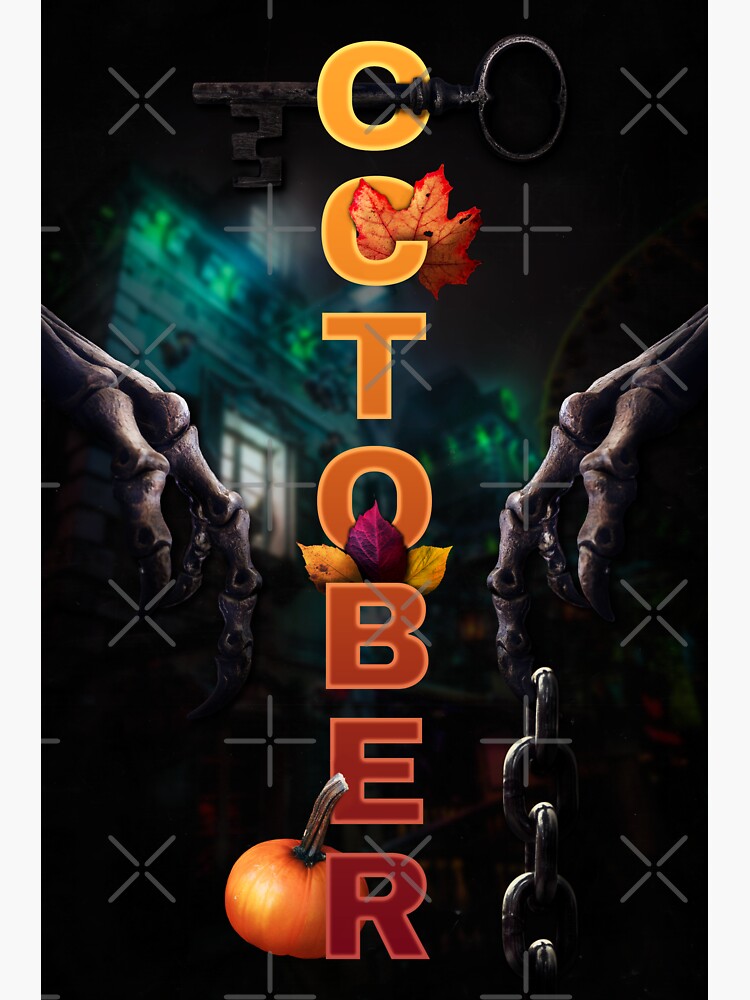 "OCTOBER - Spooky SZN" Sticker by Sorrrry | Redbubble