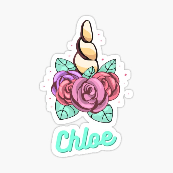 "Lovely Unicorn - Chloe name" Sticker by piastrelli | Redbubble