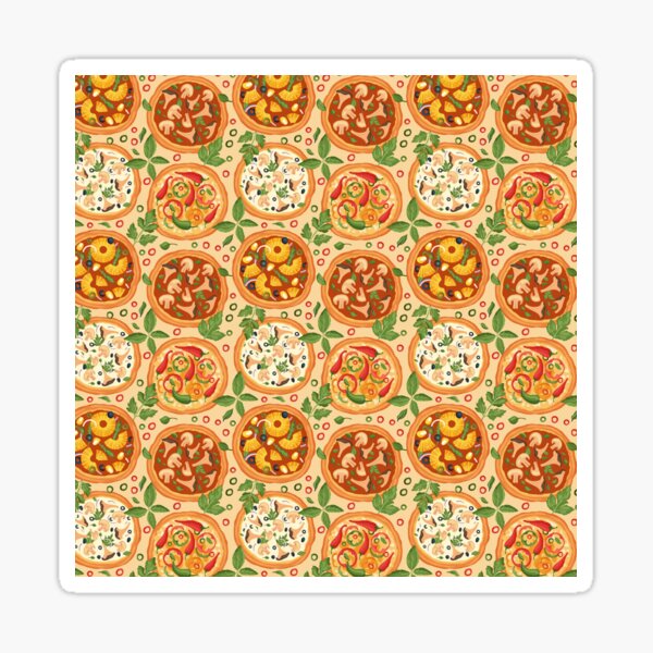 "Pizza and Toppings for Pizza Lovers Pattern Design for Foodies ...