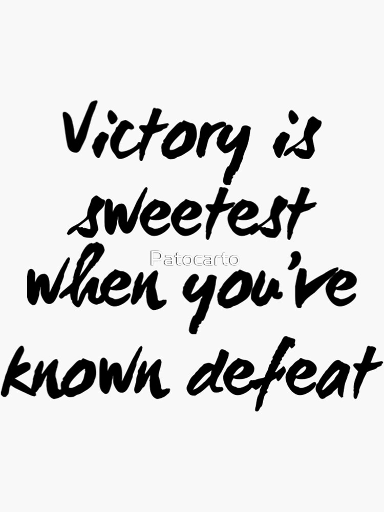 "Victory Is Sweet" Sticker by Patocarto | Redbubble