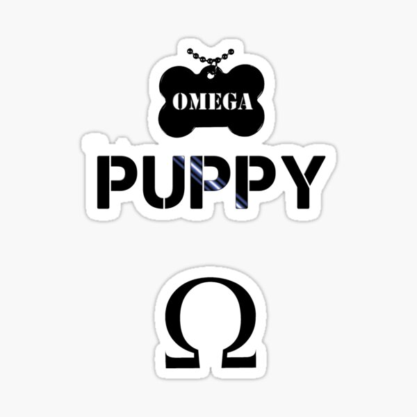 "Omega Puppy" Sticker for Sale by pupsparks92 | Redbubble