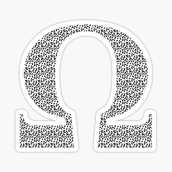 "Omega Scattered Dashes" Sticker for Sale by mecree00 | Redbubble