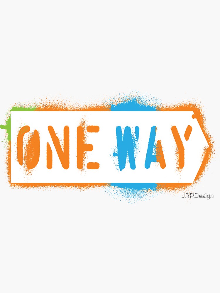 "One Way" Sticker for Sale by JRPDesign | Redbubble