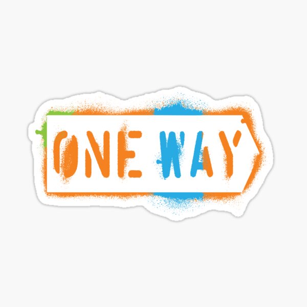 "One Way" Sticker for Sale by JRPDesign | Redbubble