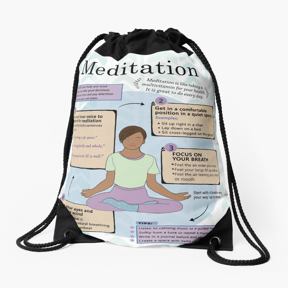 "Meditation for Kids - Self Care - Mindfulness Poster" Poster for Sale ...