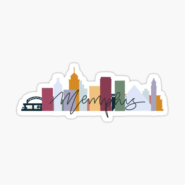 "memphis skyline" Sticker for Sale by madstodd | Redbubble