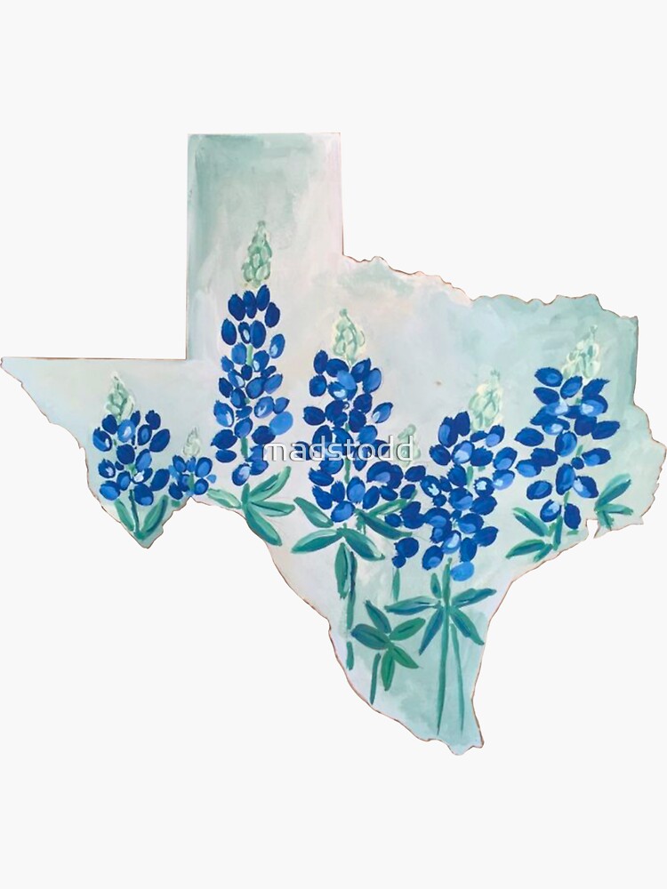 "texas blue bonnet" Sticker for Sale by madstodd | Redbubble