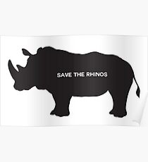 Save the Rhino: Posters | Redbubble