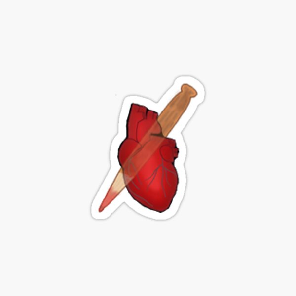 "Stake Through Heart" Sticker by toastybeverage | Redbubble