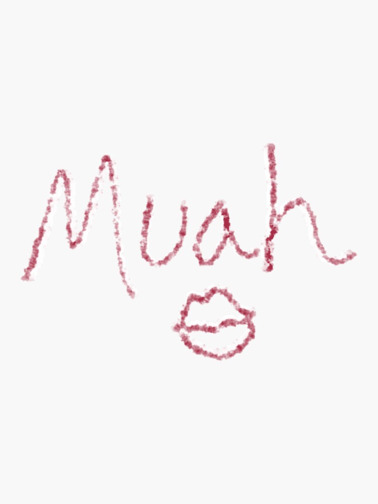 "Muah *kiss*" Sticker for Sale by jadejade19 | Redbubble