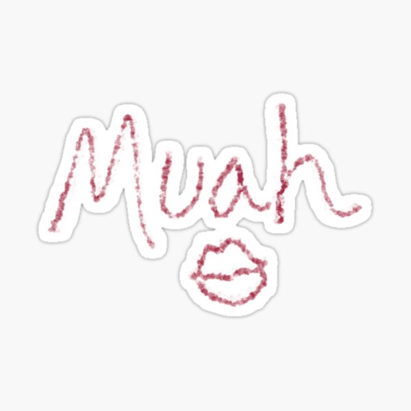 "Muah *kiss*" Sticker for Sale by jadejade19 | Redbubble