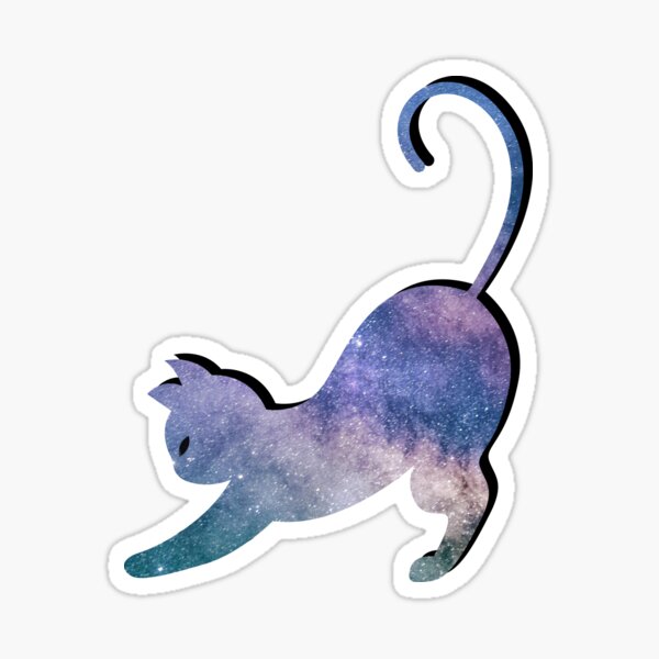"Galaxy Cat" Sticker for Sale by ZenPrintApparel | Redbubble