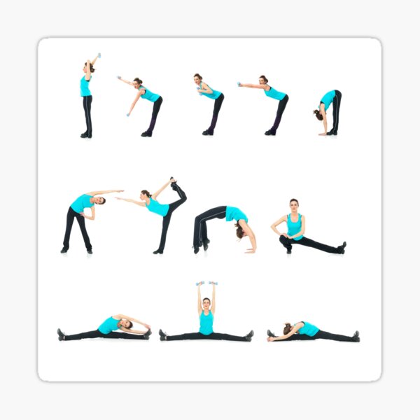 "Stretching Exercises for Fitness" Sticker for Sale by kitlim | Redbubble