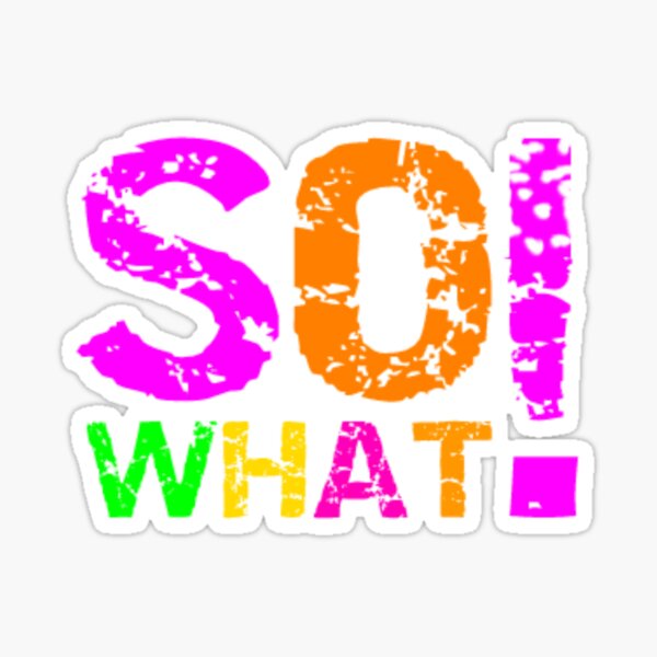 Jxdn So What Stickers | Redbubble