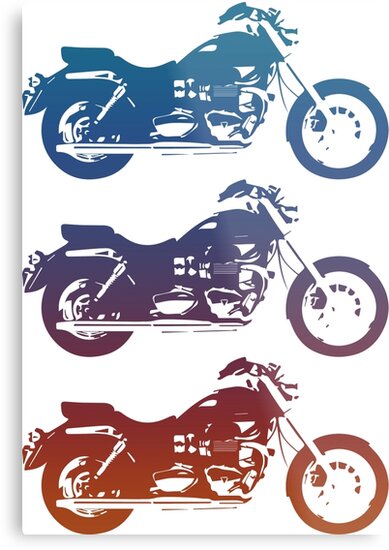 "triumph motorcycle vintage retro design" Metal Print by antonkarlik ...