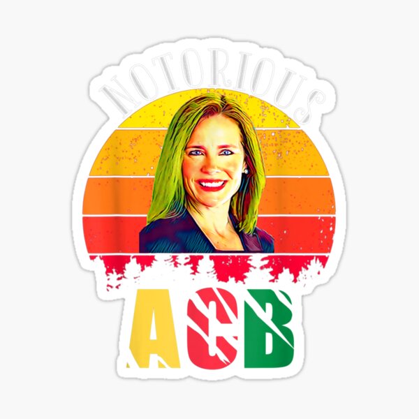 "Amy Coney Barrett Notorious ACB SCOTUS Supreme Court Vintage" Sticker ...